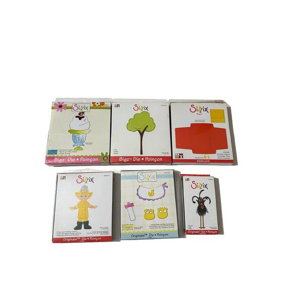 Sizzix | Office | Sizzix Dies Lot Of 6 Ice Cream Tree Envelope Animal ...